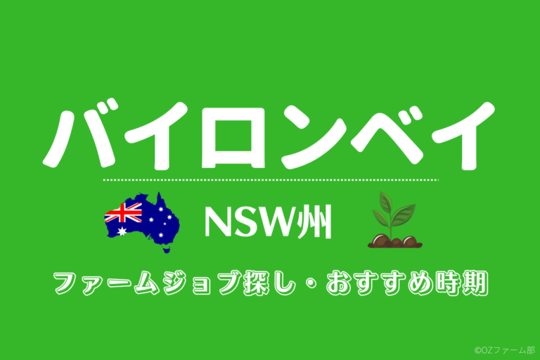 【バイロンベイ】ファームジョブおすすめ時期･求人情報の探し方《nsw州》 Ozファーム部